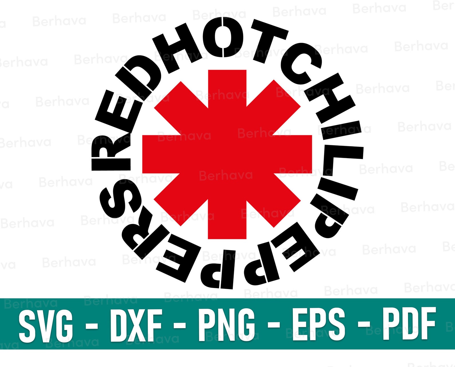 Red Hot Chili Peppers Svg,red Hot Chili Peppers Icon SVG, Red Hot Chili ...