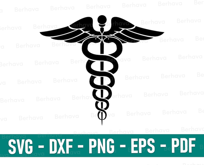 Caduceus Svg/png/dxf/eps/pdf, Caduceus Svg, Caduceus Cricut,caduceus ...
