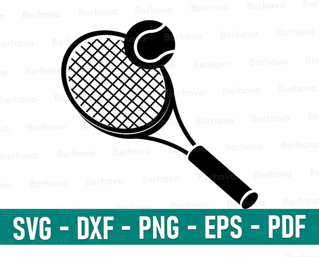 Tennis Racket Svg/png/dxf/eps/pdf, Tennis Racquets Tennis Svg, Tennis ...