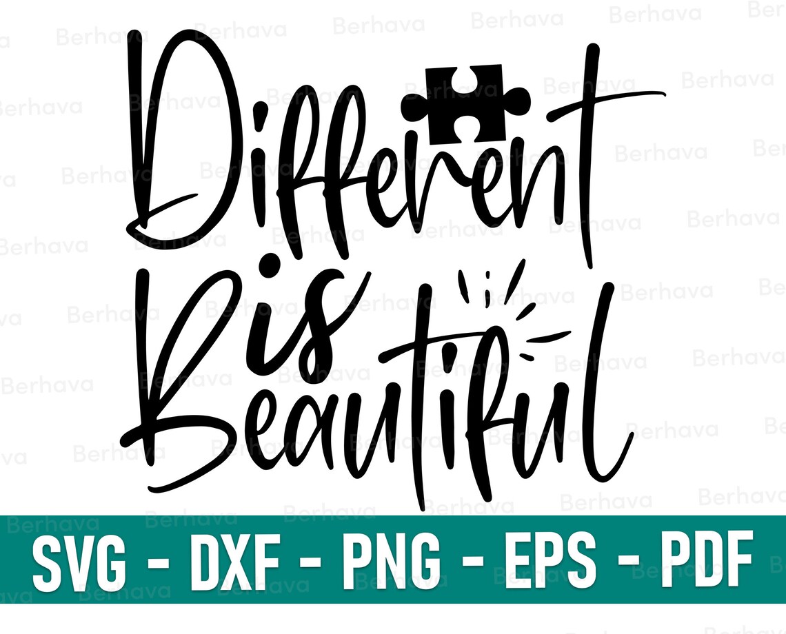 Different is Beautiful Autism Svg/pdf/dxf/eps/pngautism - Etsy