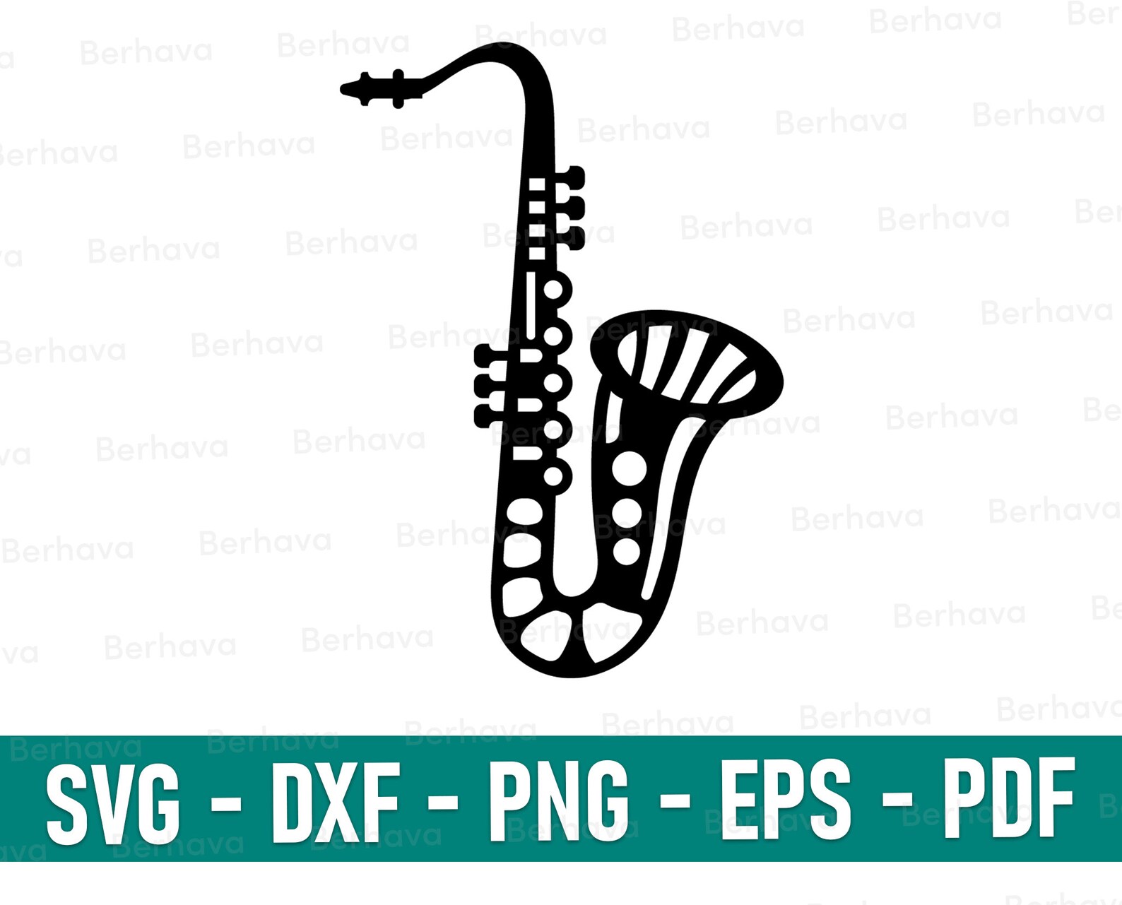 Saxophone Svg/png/dxf/eps/pdfsaxophone Svg Saxophone Vector | Etsy