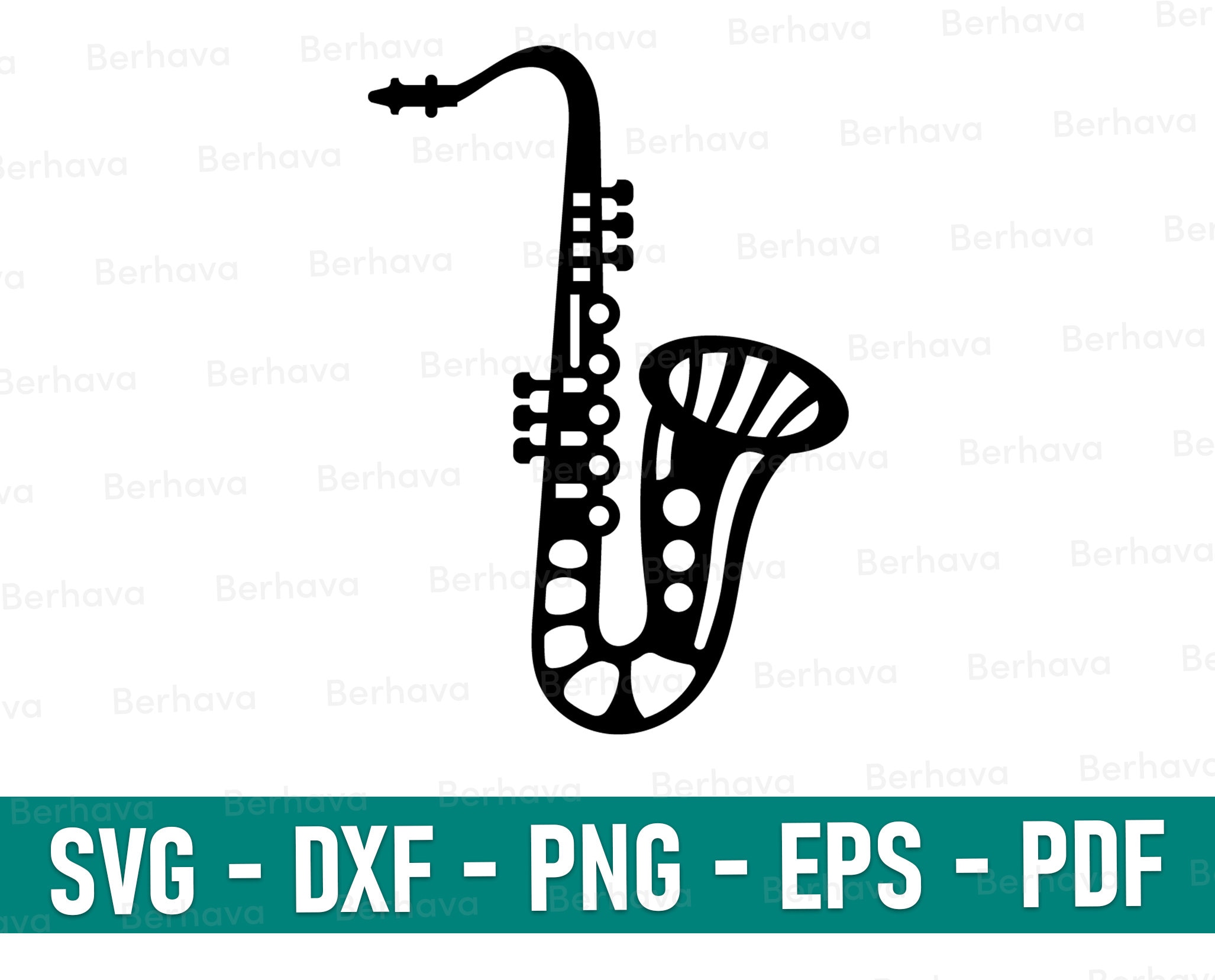 Saxophone Svg/png/dxf/eps/pdf,saxophone Svg, Saxophone Vector Clipart ...