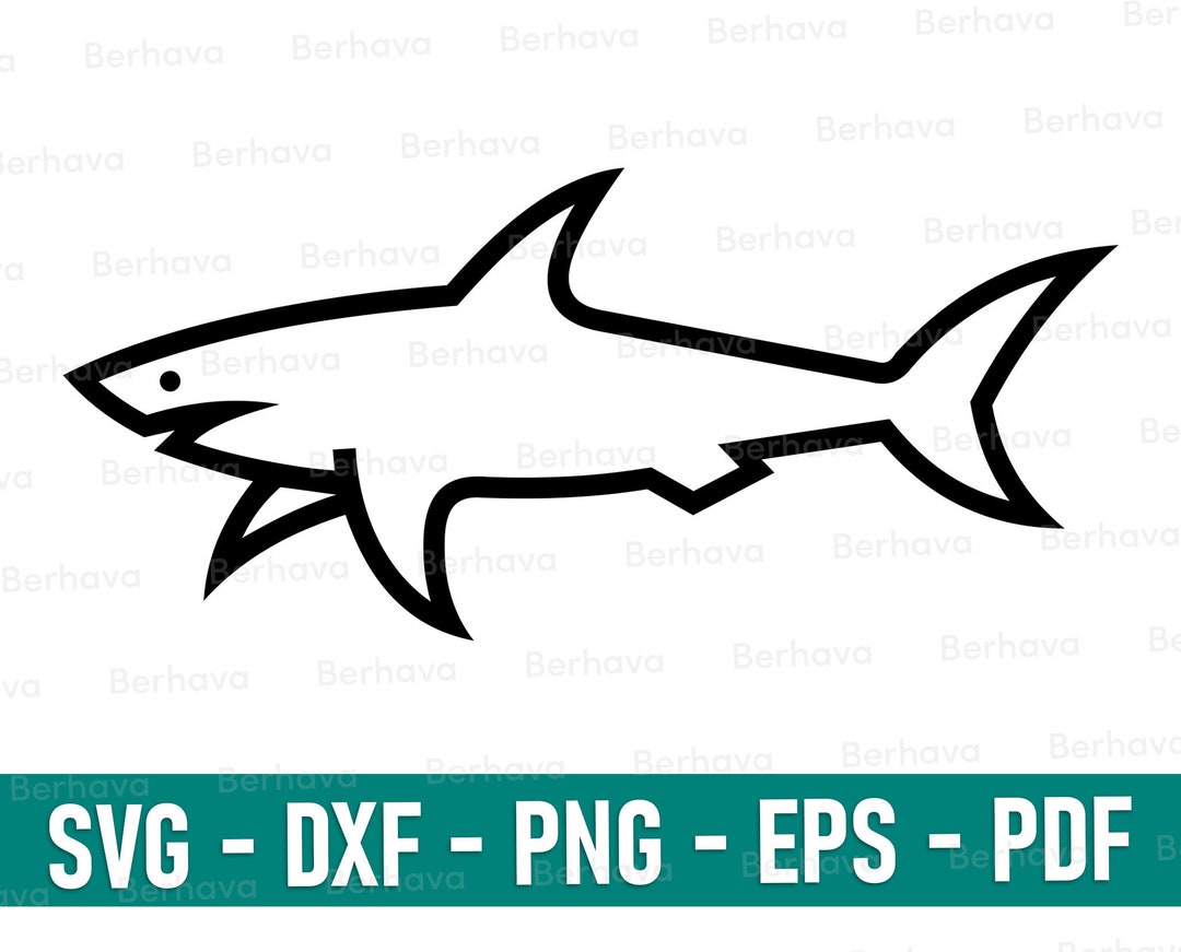 Shark Svg/png/dxf/eps/pdf, Shark Svg,shark Png, Shark Silhouette,shark ...
