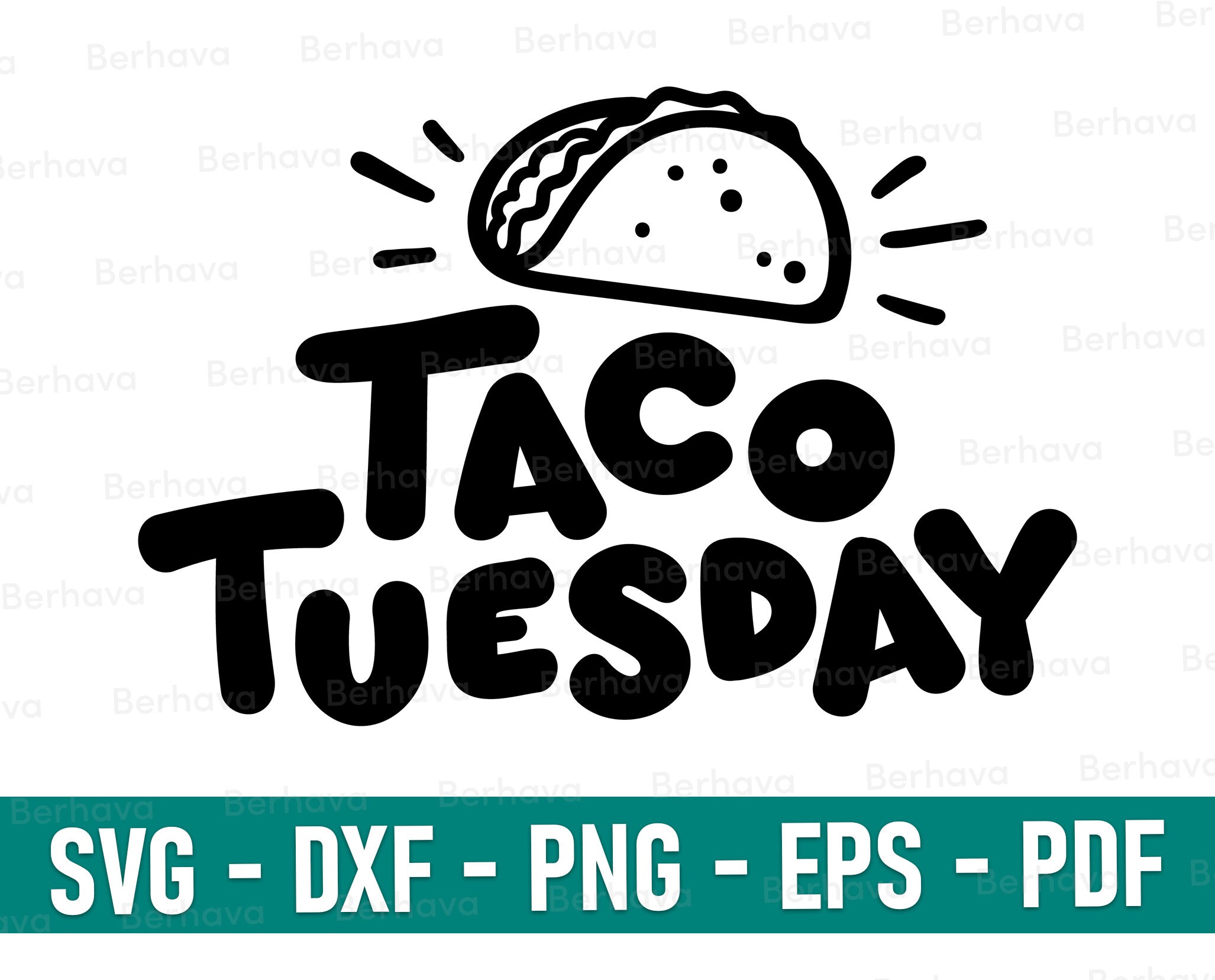 Taco Tuesday Svgtaco Svg Taco Cricuttaco Png Taco Vector - Etsy