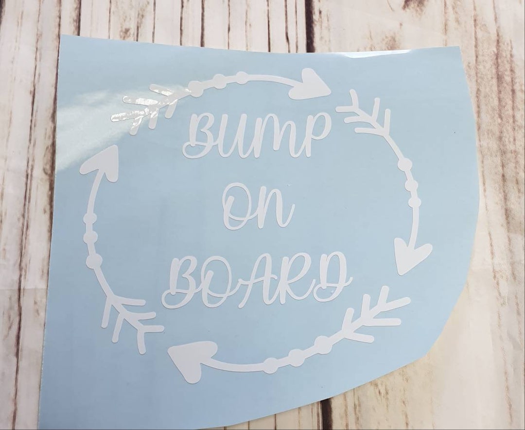 Bump on Board Personalised White Vinyl Car Window Sticker - Etsy