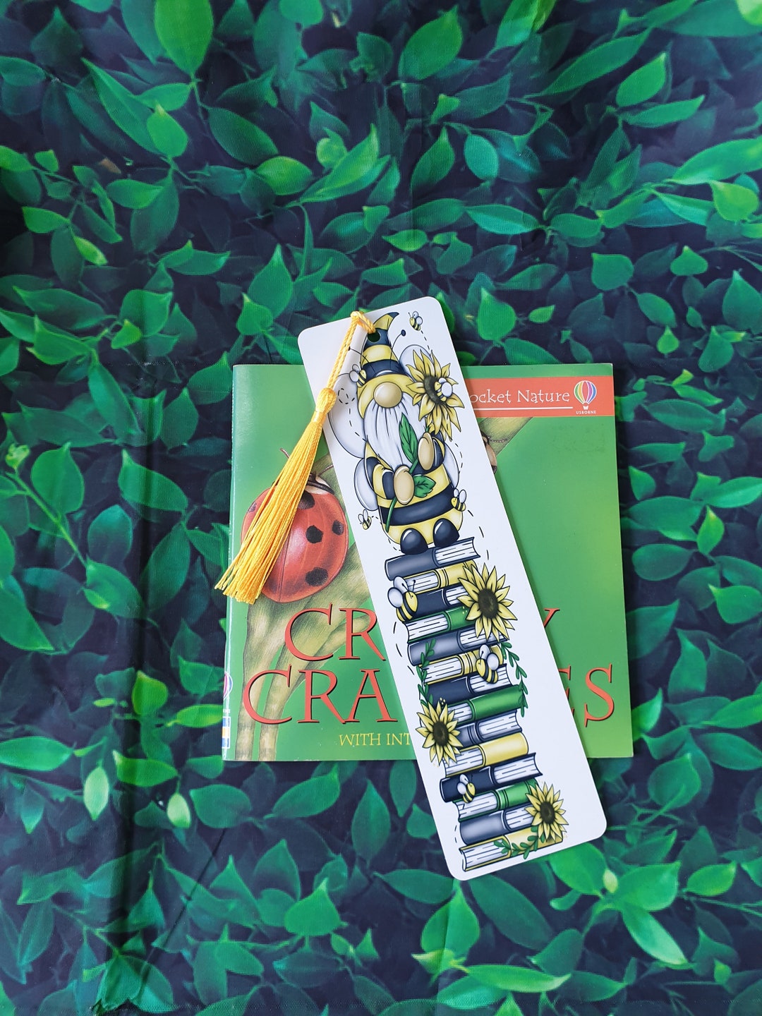 Bee Bookmark Gift, Teacher Gifts, Personalised Bee Gnome Gonk Bookmark ...