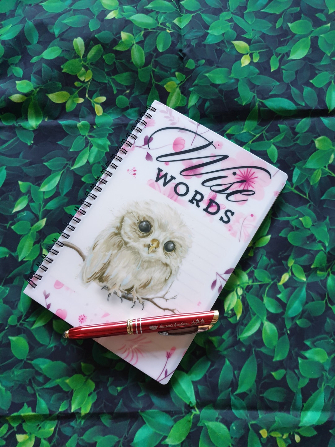 Owl A5 Notebook, Wise Words Teacher Gift, Custom Made, Gifts for Her ...