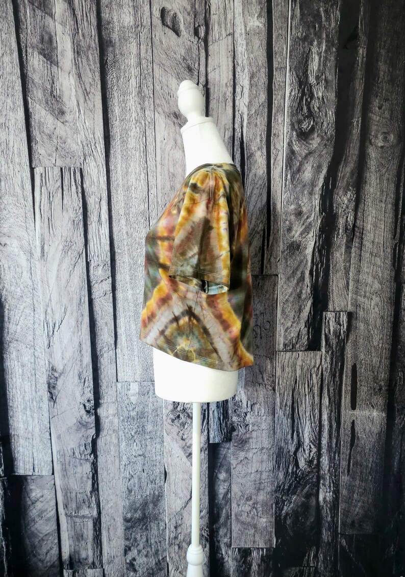 Women's Large Ice Dye Crop Top Festival Style Top Midriff Top Concert ...