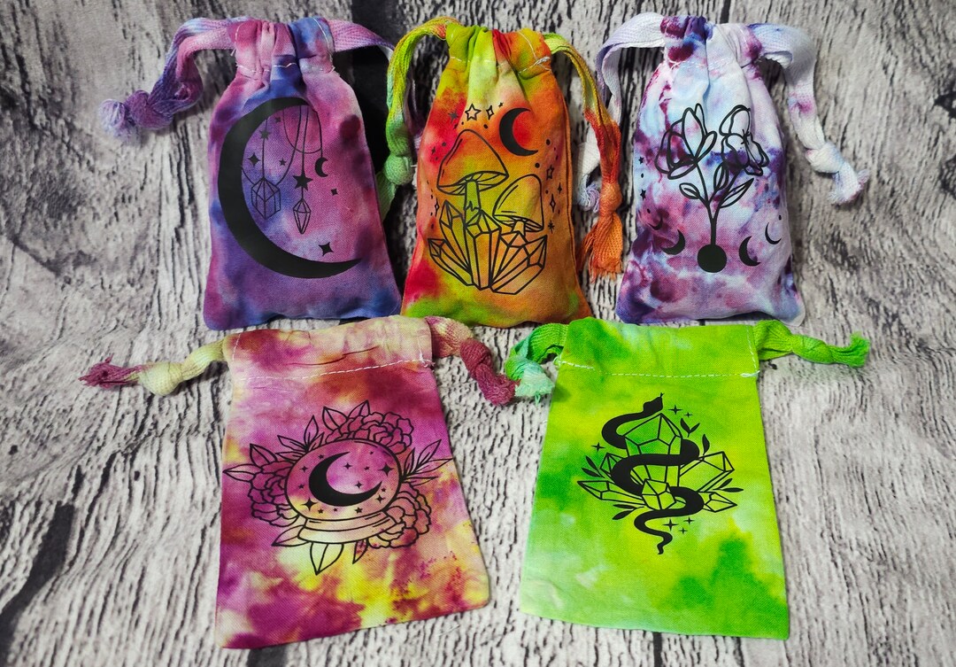Drawstring Pouch Tie Dye Bag Small Gifting Idea Coin and Token Pouch ...