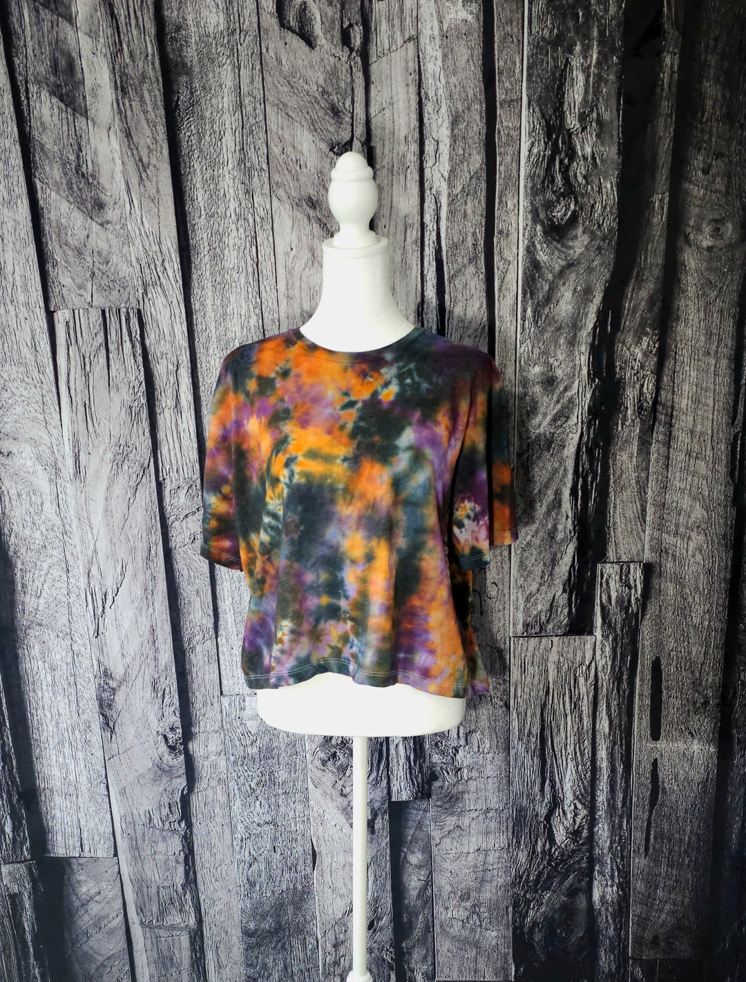 Women's 3XL Ice Dyed Crop Top Festival Style Top Midriff Top Concert ...