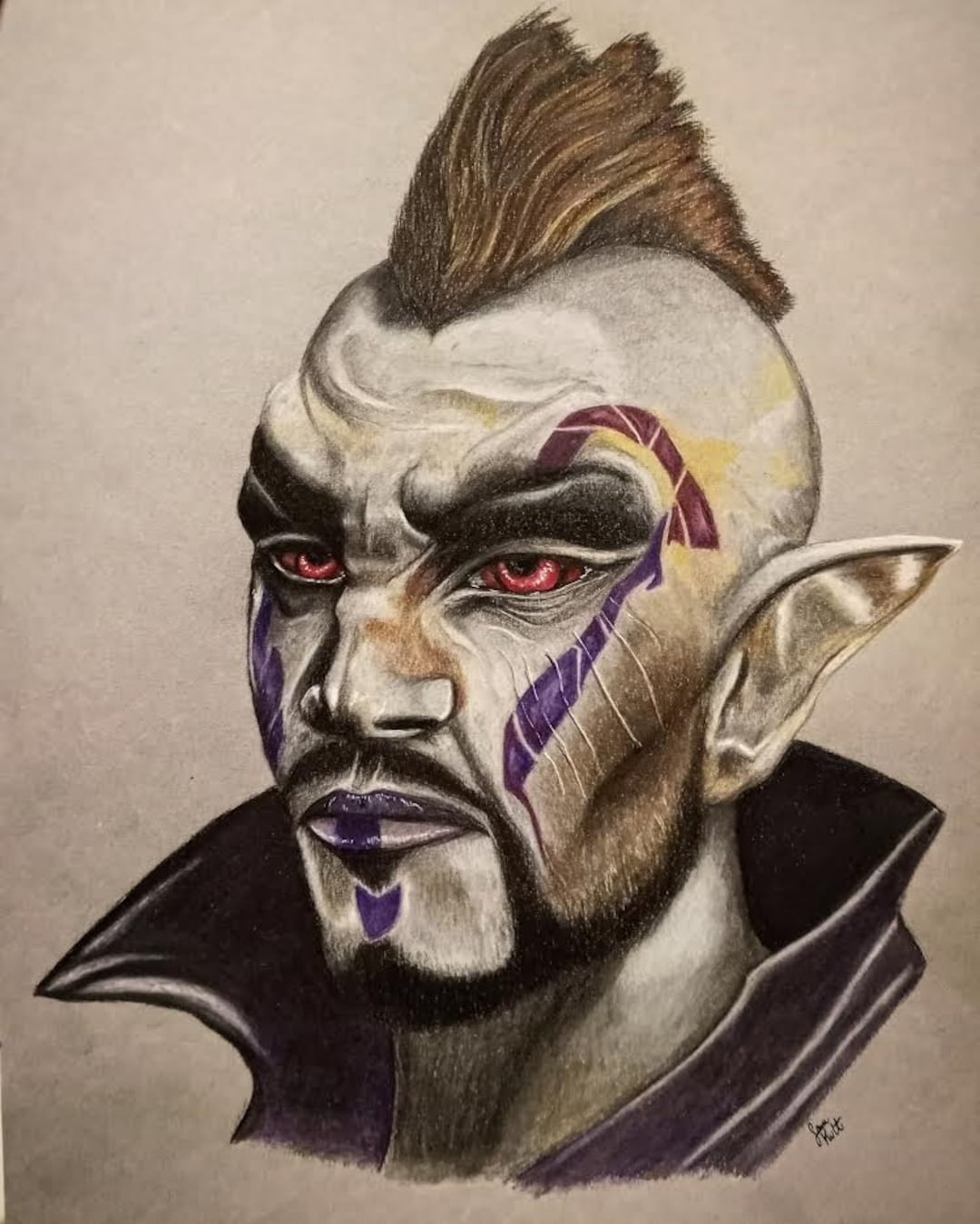 Personalized Skyrim Character Bust Drawings A Great Gift for the Gamers ...