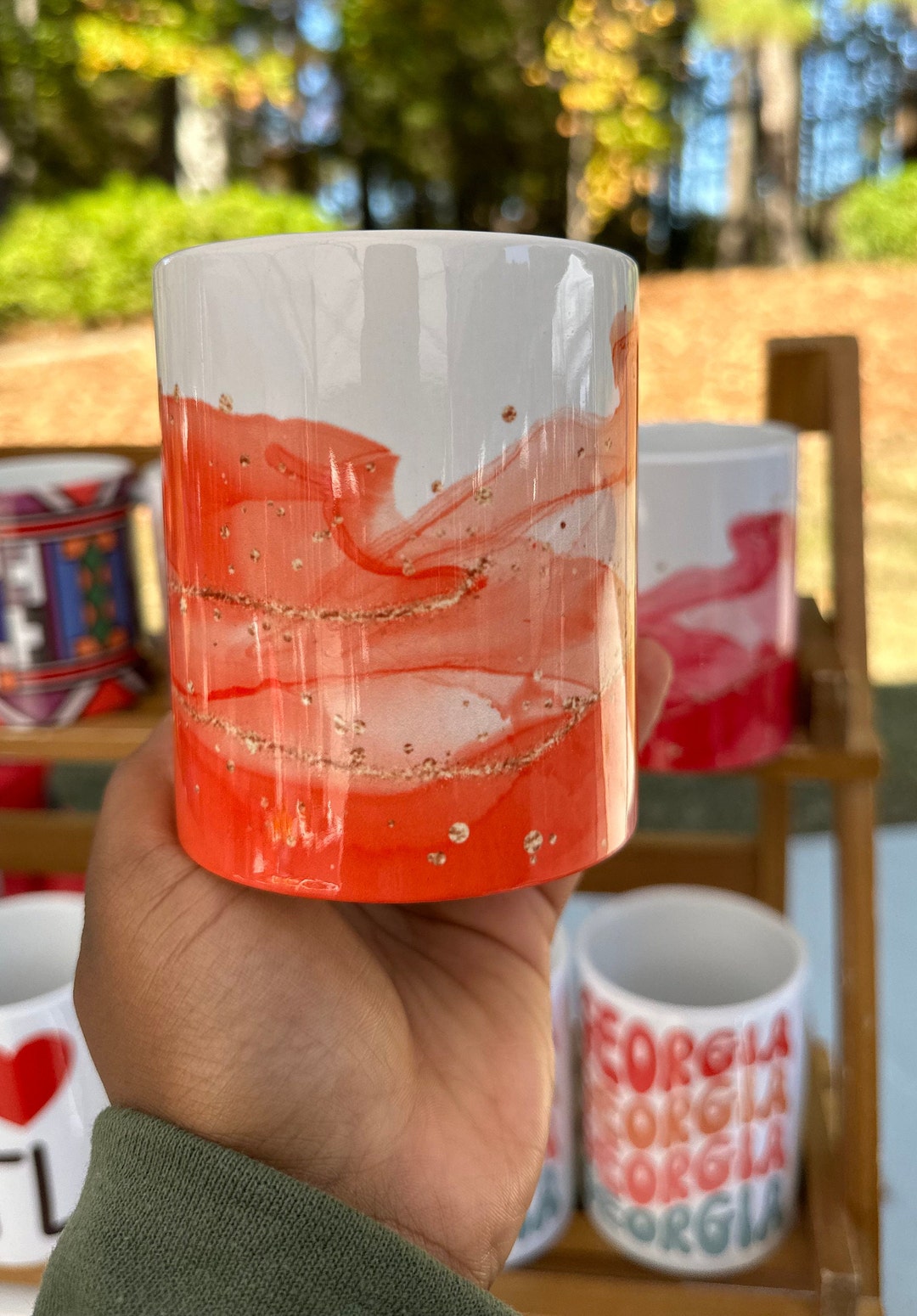 Marbled Coffee Mug| Alcohol Ink Mug | Colorful Ceramic Mug - Etsy