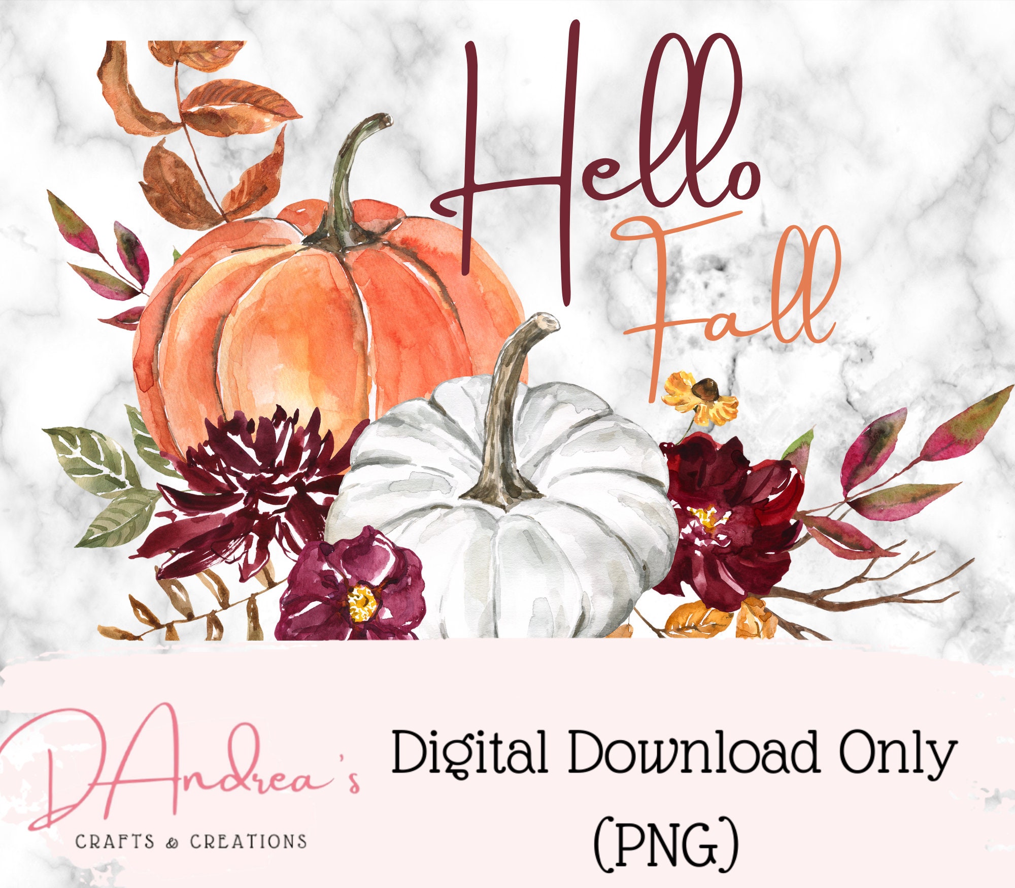 Hello Fall PNG, Fall Clip Art, Thanksgiving, Fall Pumpkins PNG - Etsy