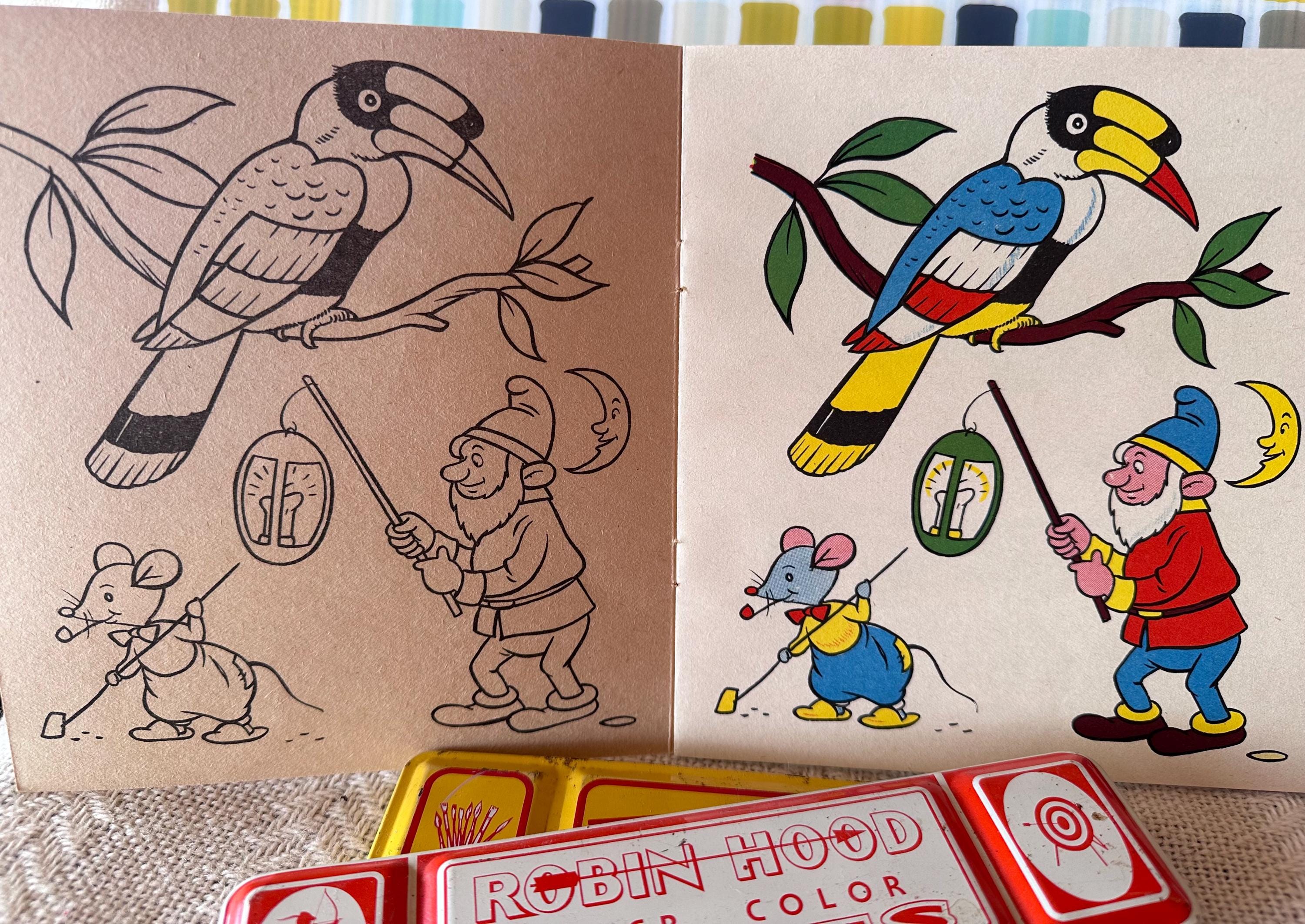 Vintage 1950s Children's Copy Paint Book - New/unused - Etsy