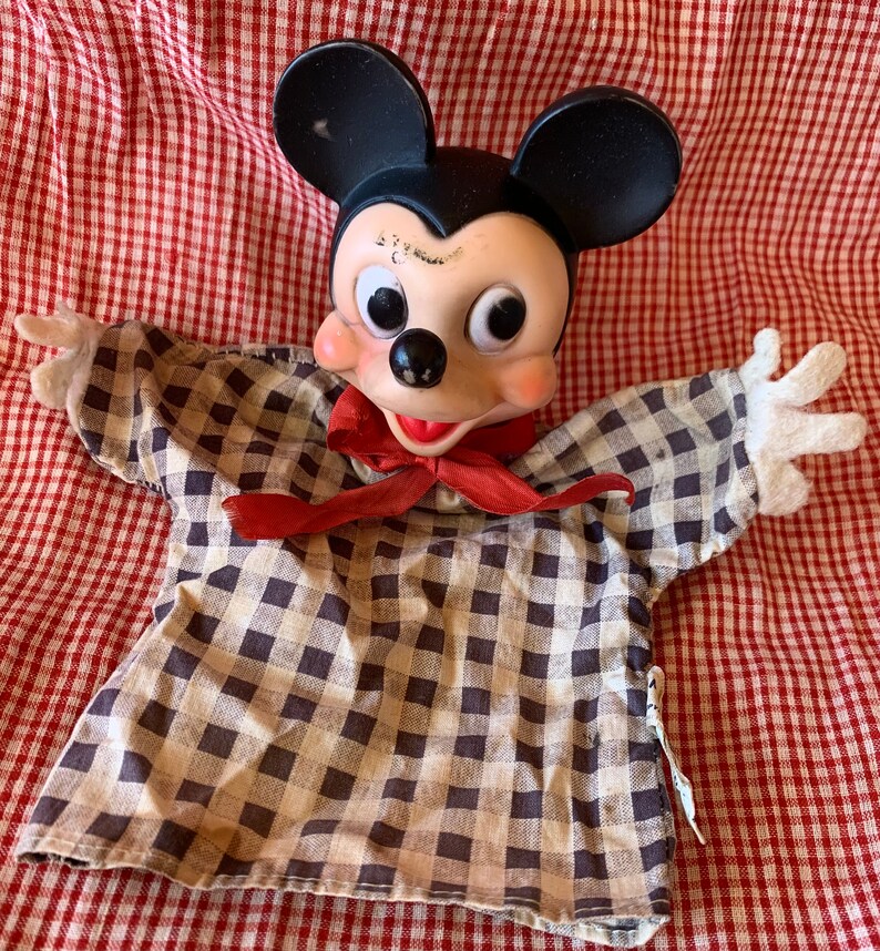 1950's Disney Gund Mickey Mouse Hand Puppet - Etsy