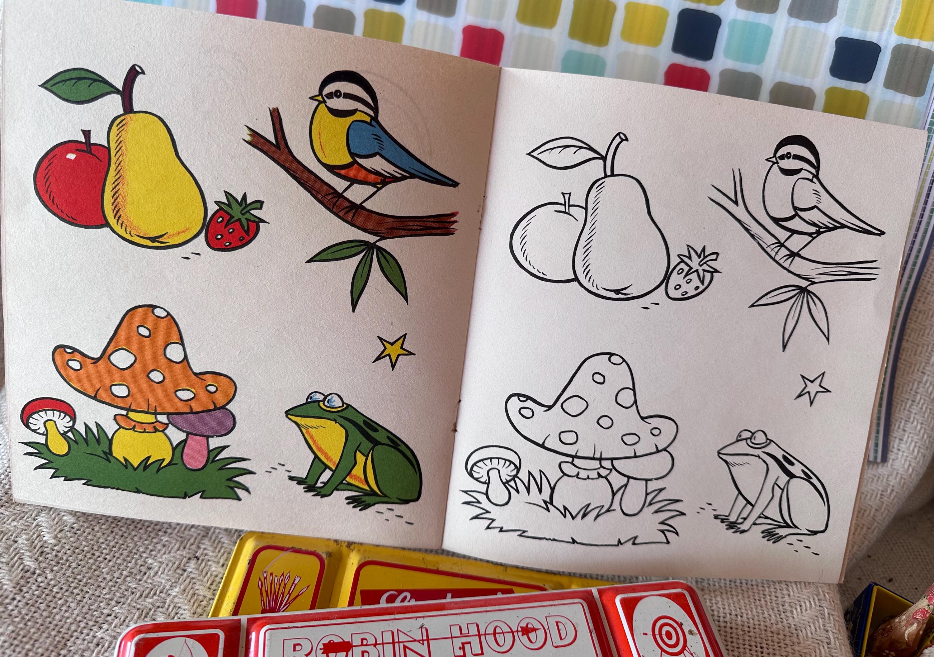 Vintage 1950s Children's Copy Paint Book - New/unused - Etsy