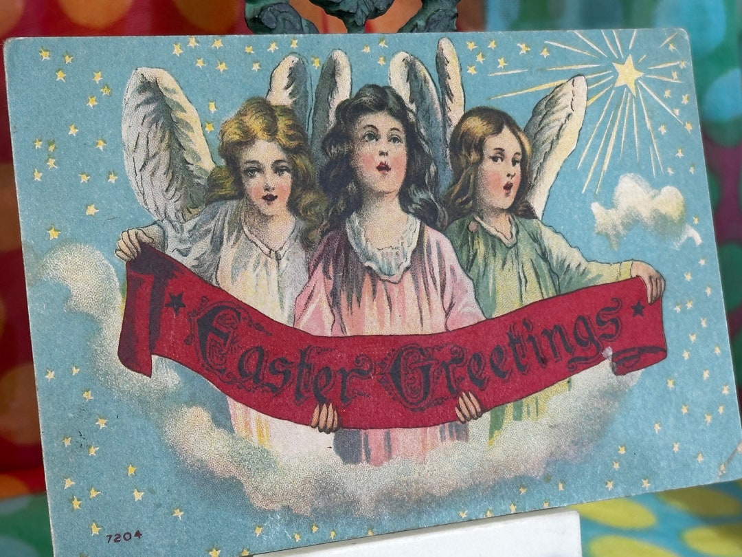 Antique 1900 Easter Post Card Original Print Lithograph - Easter ...