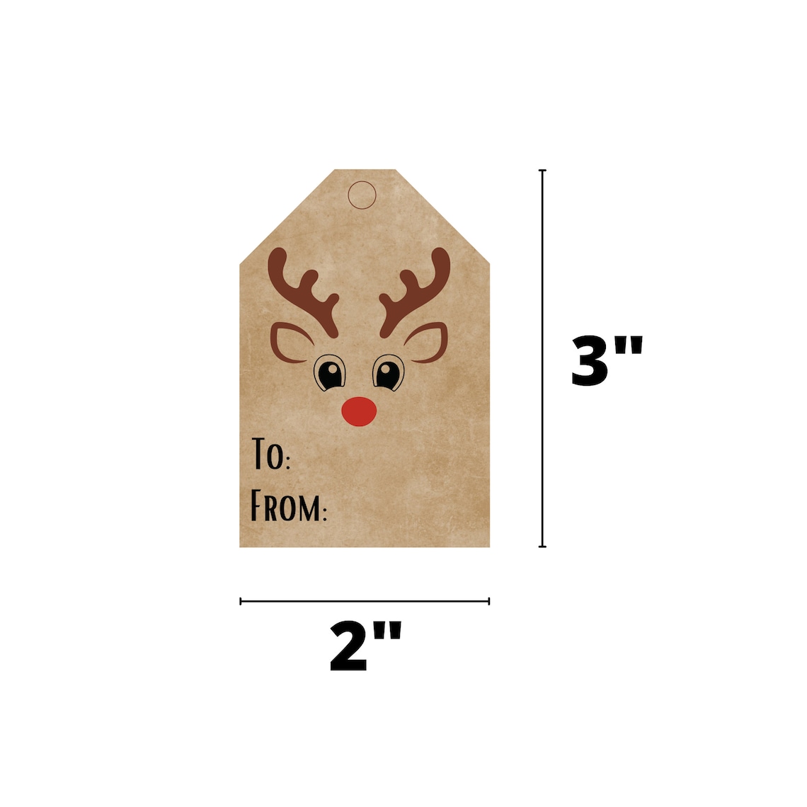 Printable Christmas Gift Tags Reindeer Gift Tag Holiday - Etsy