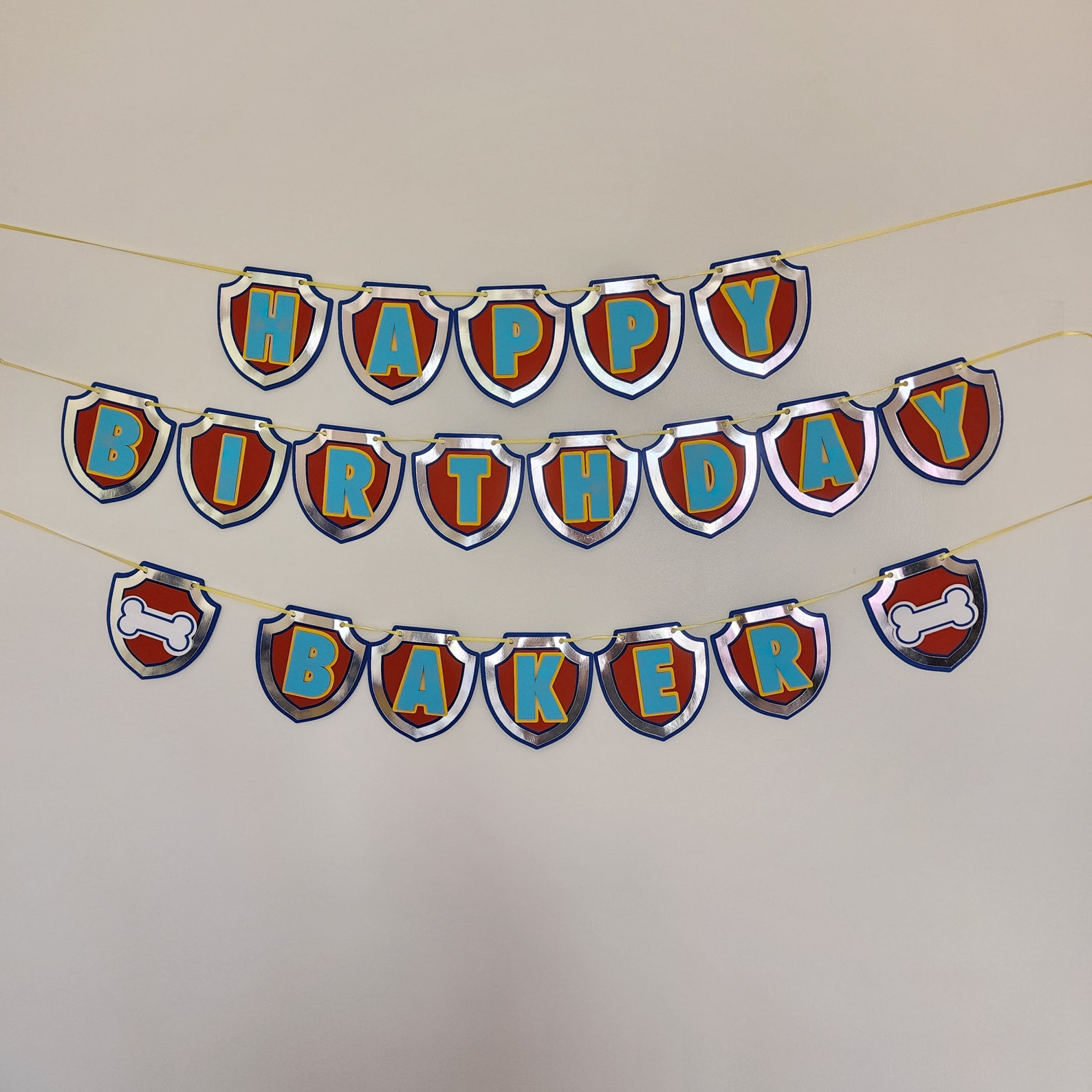Puppy Rescue Birthday Banner, Dog Paw Party Theme, Dog Rescue, Puppy ...