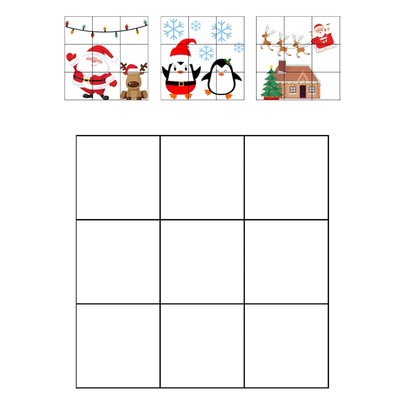 Kids Printable Christmas Puzzle Holiday Activity Set 3 - Etsy