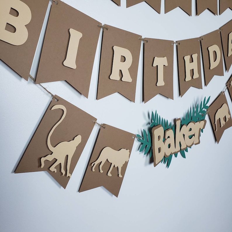 Zoo Safari Themed Birthday Banner Jungle Party Banner Party - Etsy
