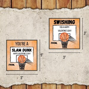 Basketball Valentines Printable Tag, Valentines for Boys, Sports ...
