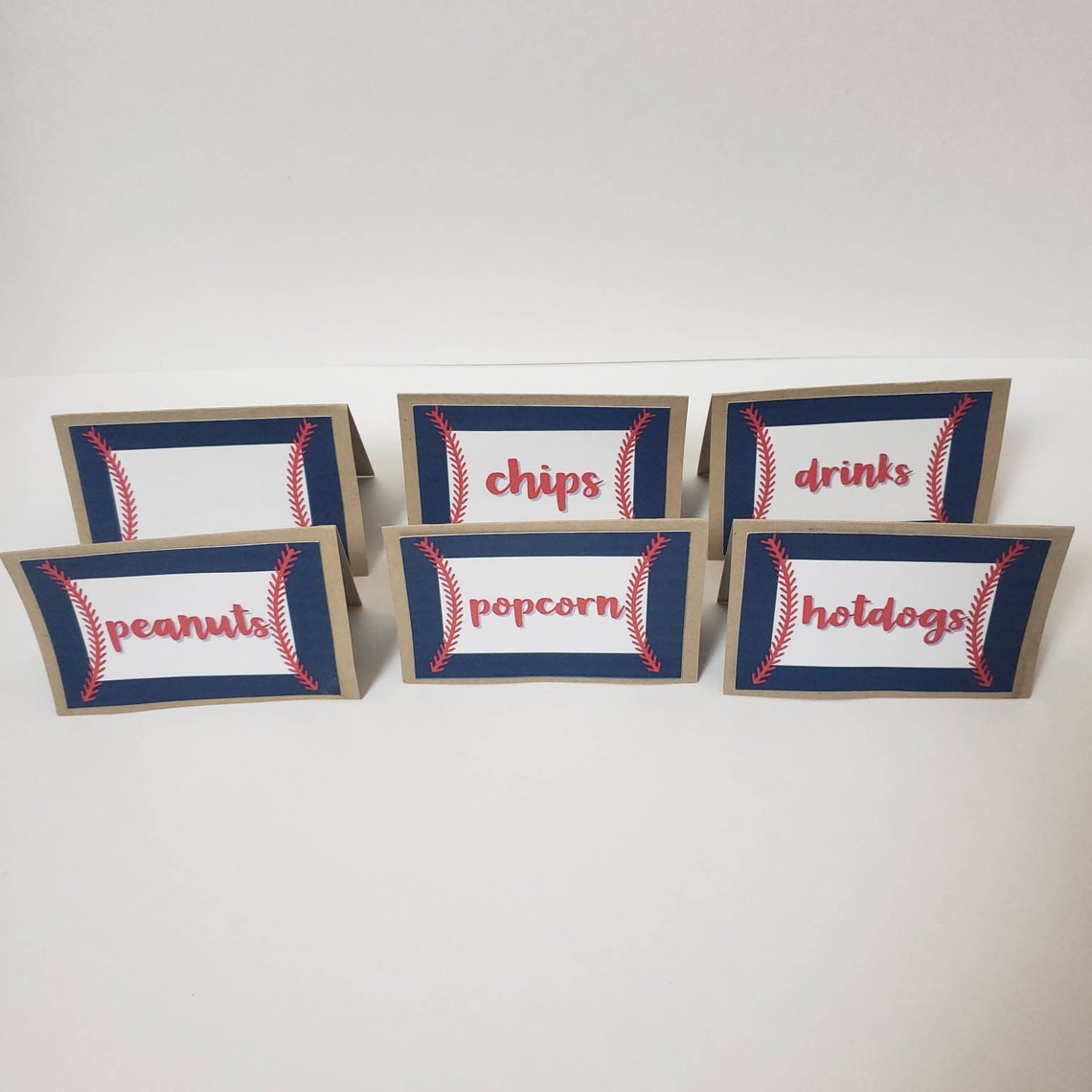 Baseball Party Food Tents, Custom Rookie of the Year Decor - Etsy