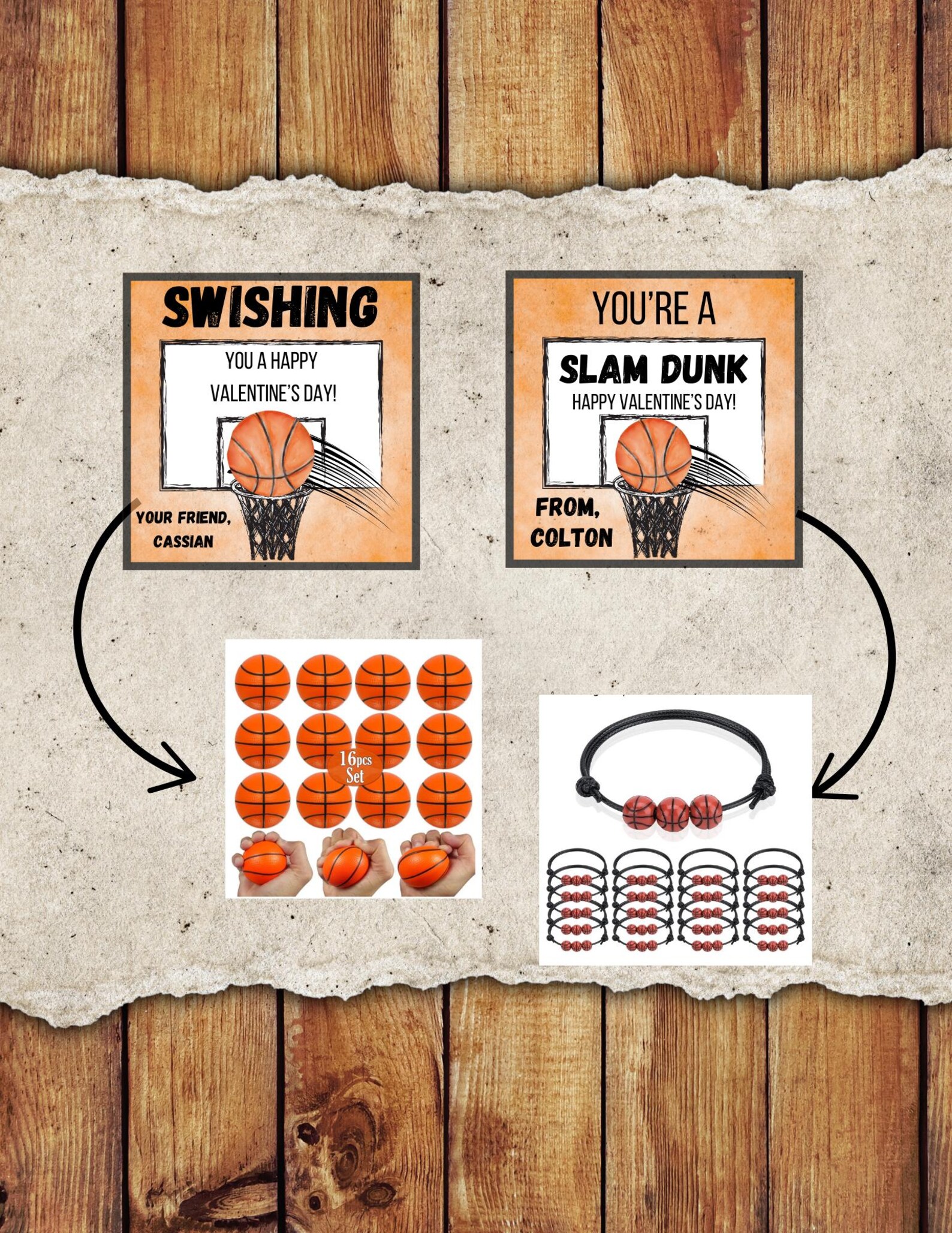 Basketball Valentines Printable Tag, Valentines for Boys, Sports ...