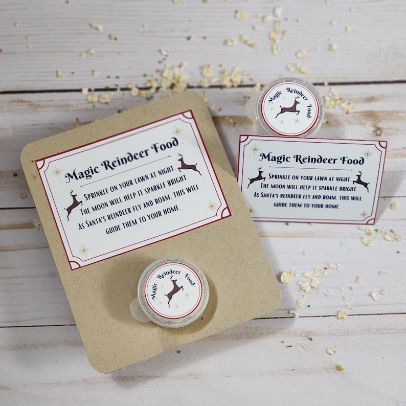 Magic Reindeer Food Tag Printable, Digital Download, Class Party Favor ...