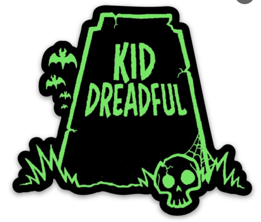 Kid Dreadful Green Tombstone Waterproof Sticker - Etsy