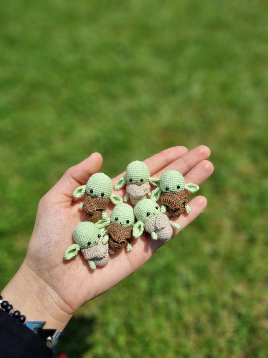 Miniature Amigurumi Baby Yoda - Star Wars 4 Cm Crochet Doll, Amigurumi ...