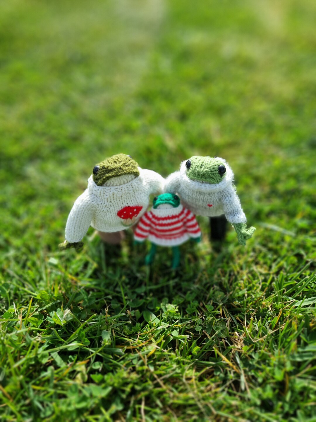 Cute Lovely Frog Family, Amigurumi Frog, Handmade Frog Knitting, Frog ...