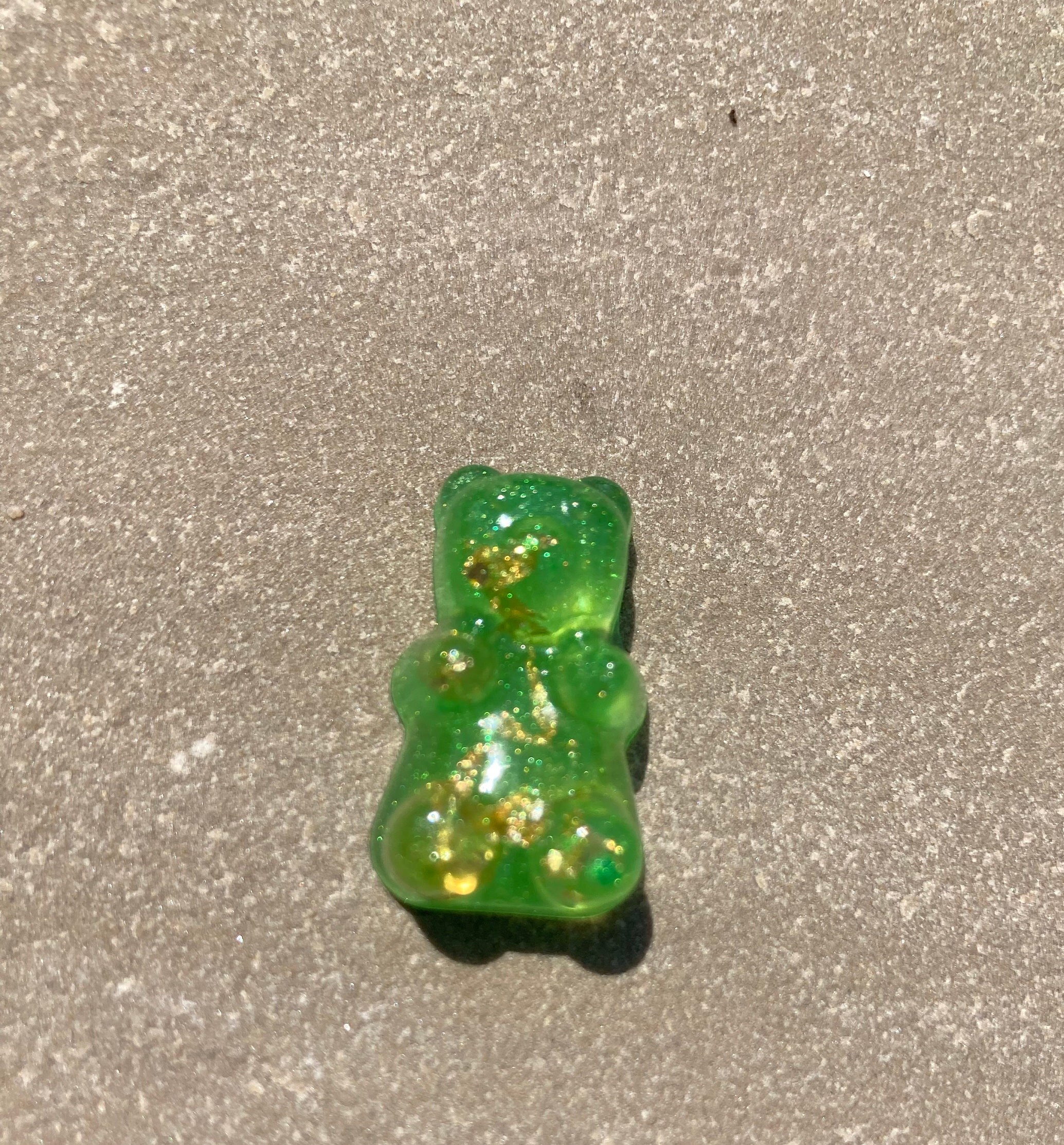Green Gold Flake Epoxy Gummy Bears - Etsy