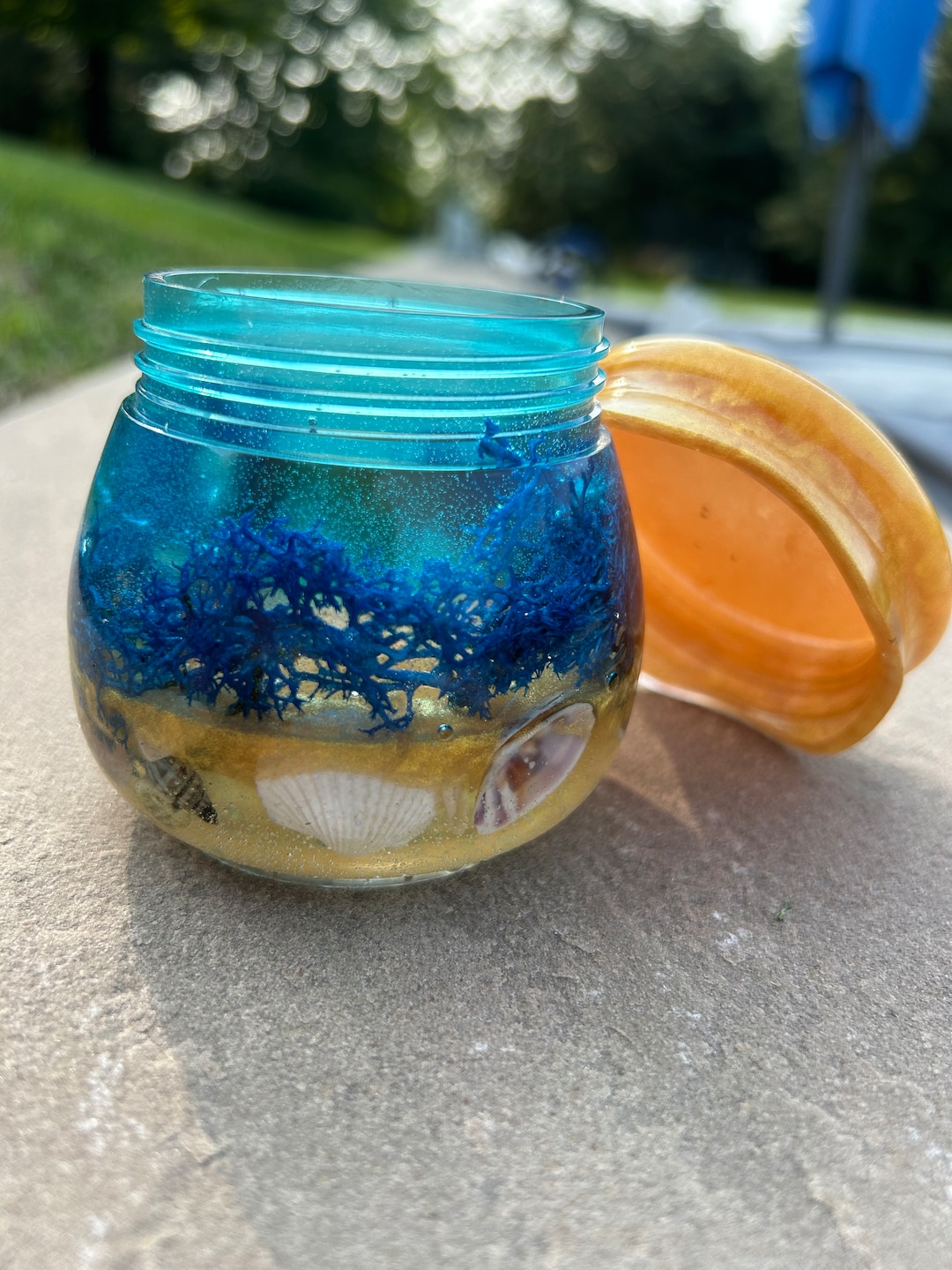 Surfs up Jar, Ocean Jar, Under the Sea Ocean Container, Colorful Jar ...