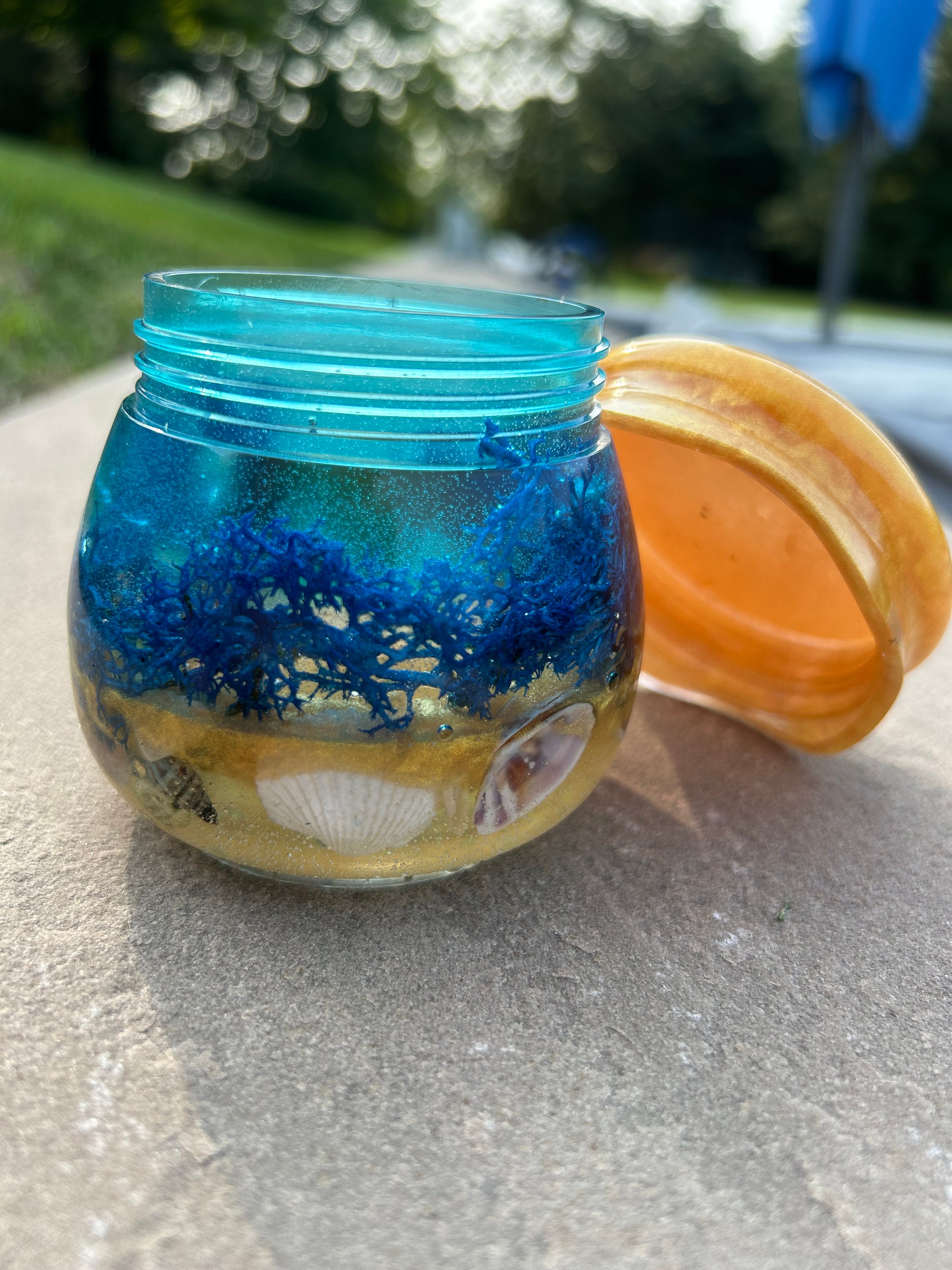 Surfs up Jar, Ocean Jar, Under the Sea Ocean Container, Colorful Jar ...
