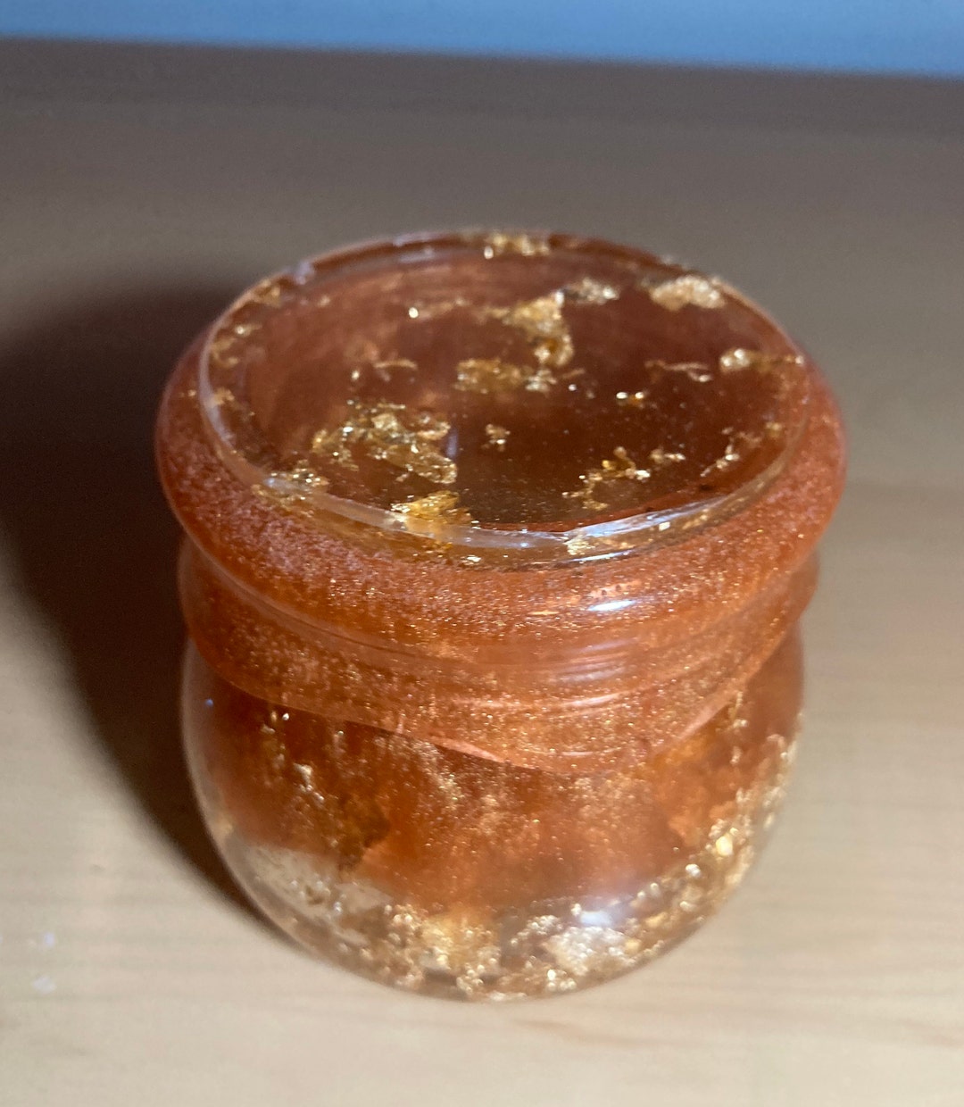Copper Gold Jar, Epoxy Resin Jar, Translucent Jar, Ombré Jar, Cute Jar ...