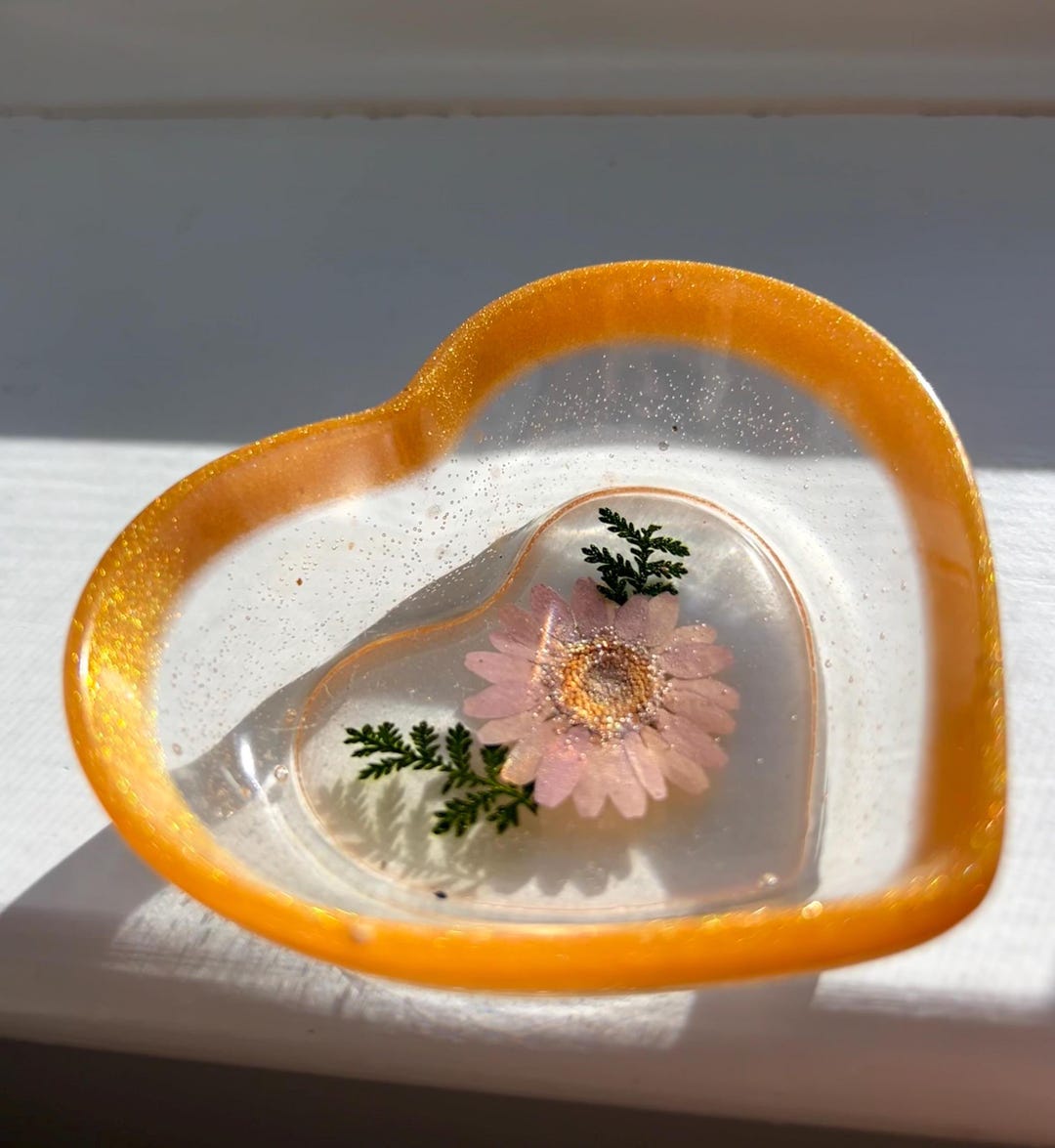 Real Flower Jewelry Holder, Mini Trinket Container, Christmas Gift ...