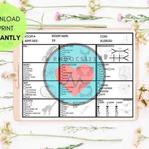 1 Patient Nurse Report Printable + Spooky Halloween Graphics, SBAR RN ...