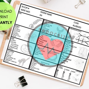 1 Patient Nurse Report Printable + Spooky Halloween Graphics, SBAR RN ...