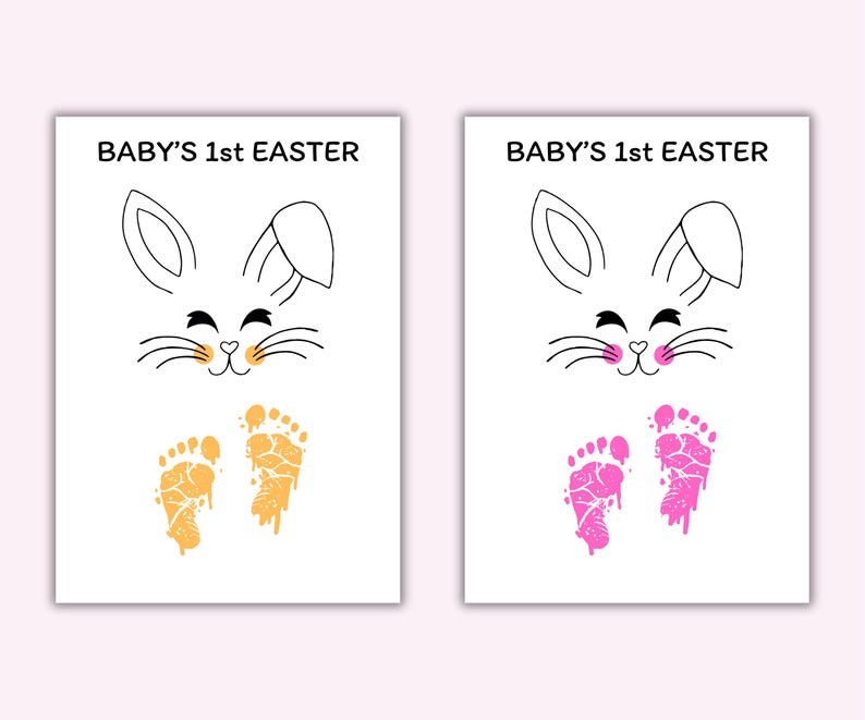 Baby's First Easter Footprint Craft Printable | Easter Footprint ...