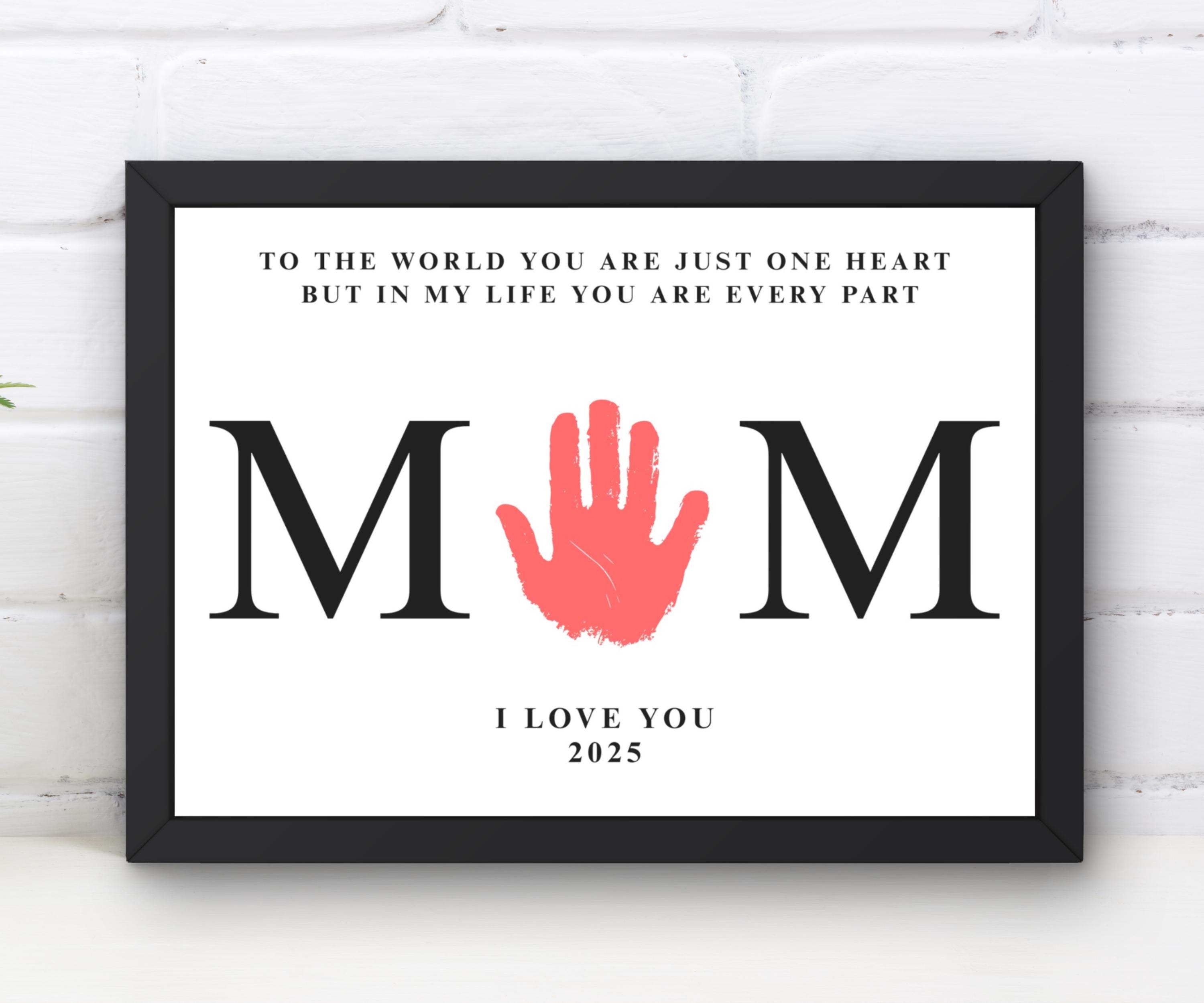 Mother's Day Handprint Art: DIY Gift for Mom (digital Download) - Etsy
