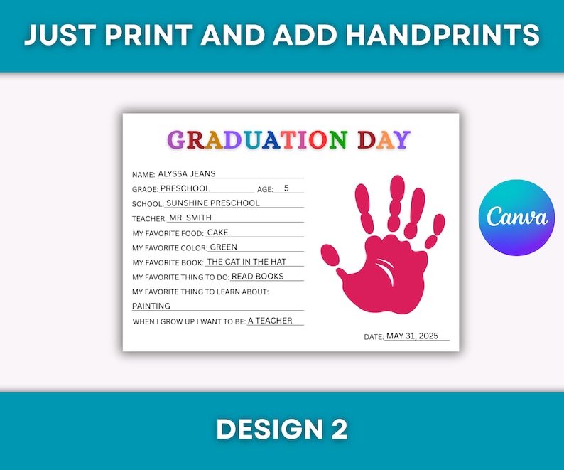 Editable Pre-k Certificate With Photo Printable Canva Template, End of ...