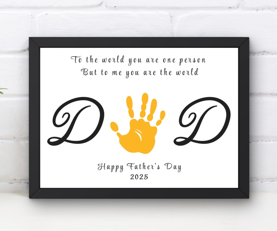Father's Day Handprint Printable Art, Fathers Day Gift for Dad, Dad ...