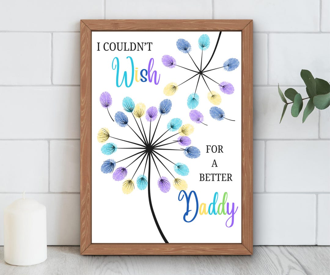 Father's Day Handprint Printable, Father's Day Fingerprint Craft, DIY ...
