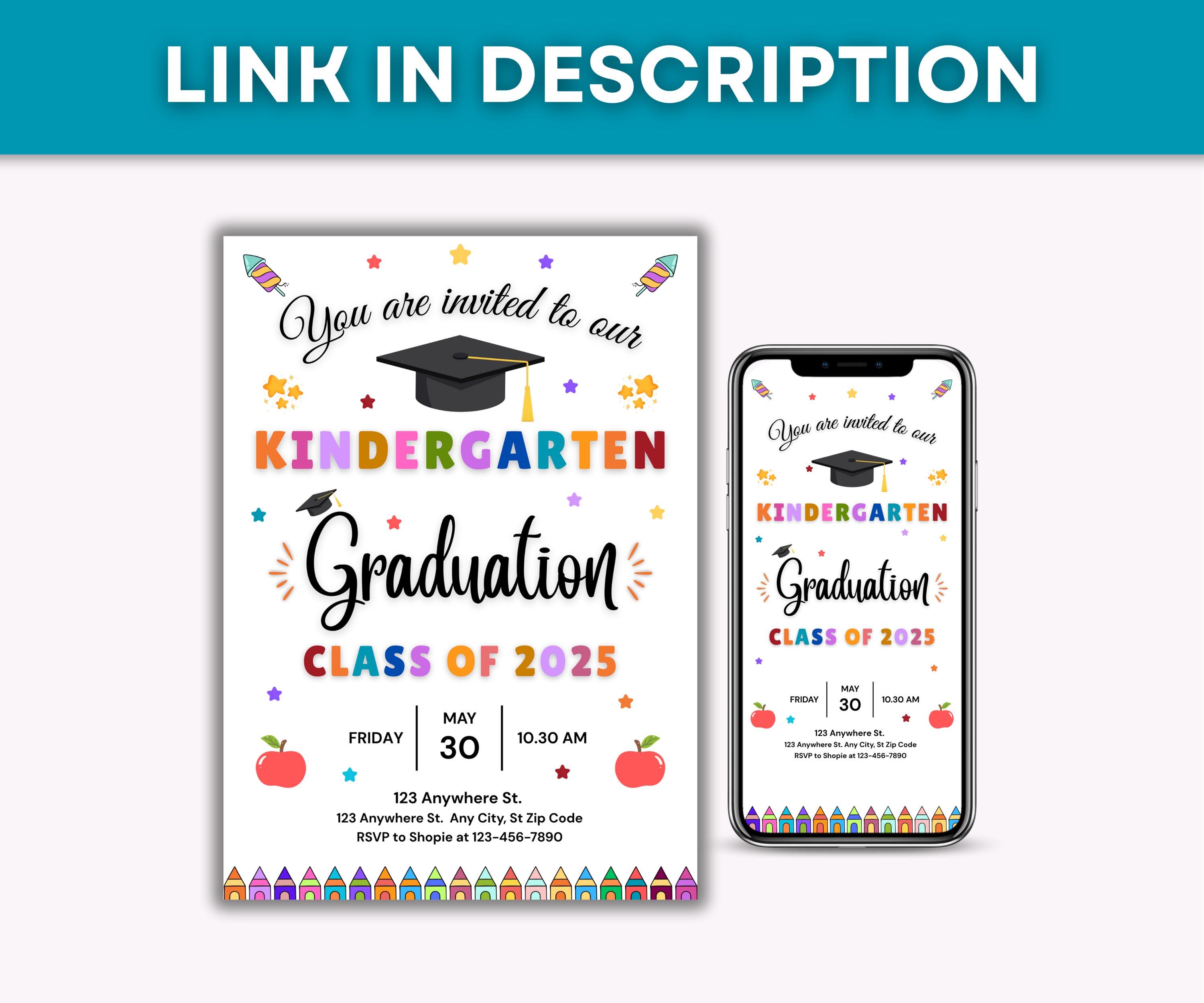Editable Kindergarten Graduation Certificate: Photo Keepsake Canva ...