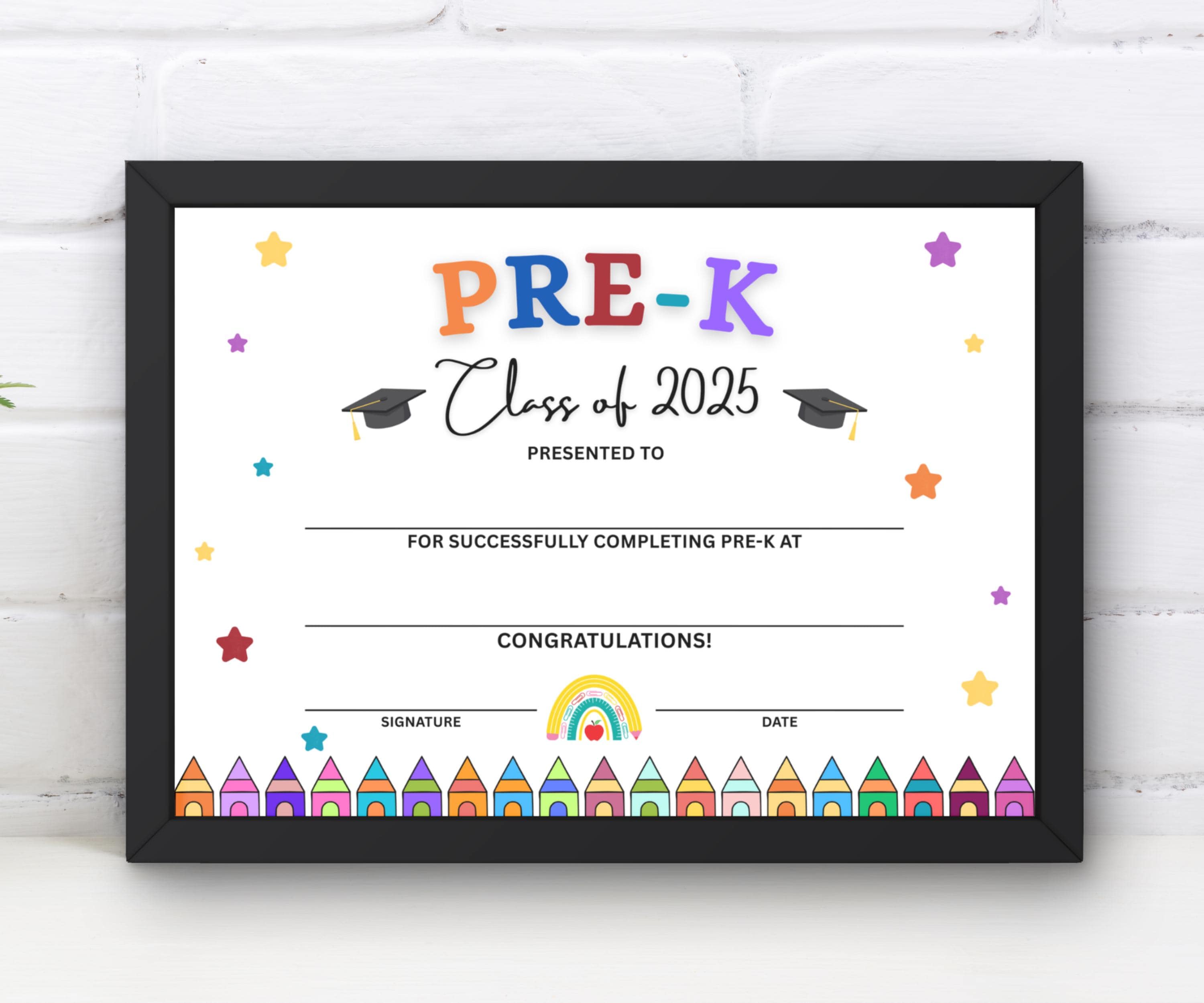 Editable Pre-k Graduation Certificate Template, Personalized School ...