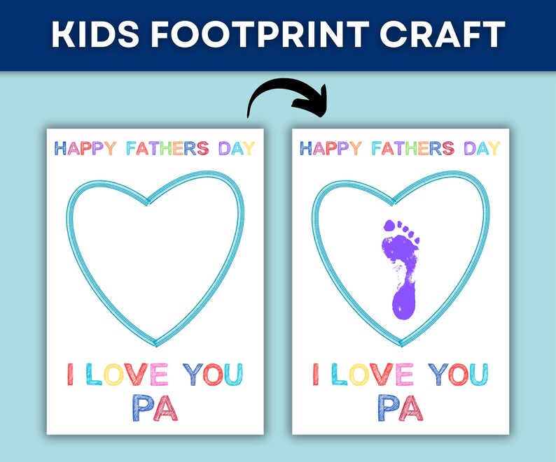 Father's Day Handprint Printable | DIY Father's Day Gift for Pa ...