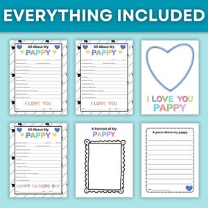 All About My Pappy Printable Father's Day Gift - INSTANT DOWNLOAD ...