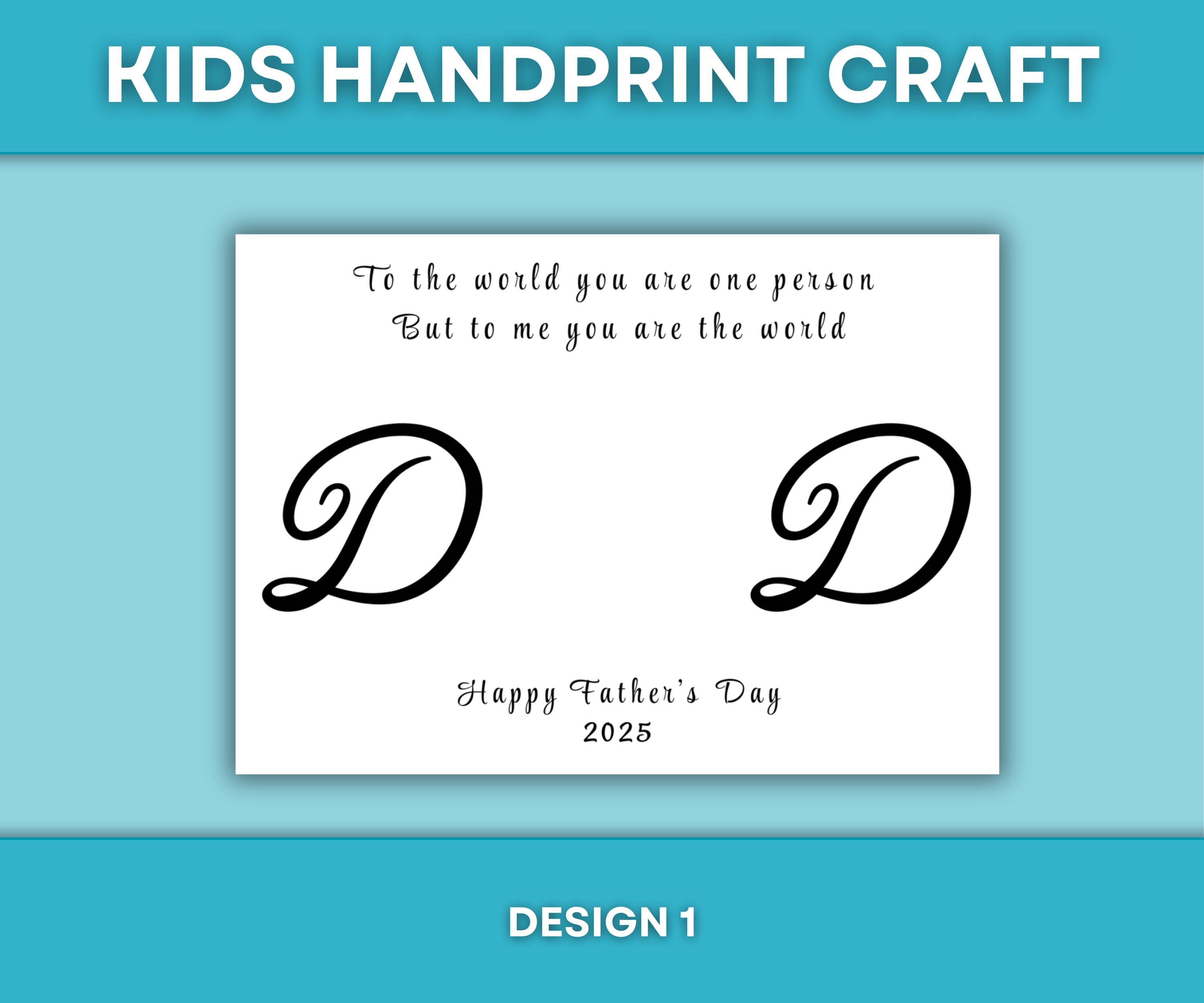 Father's Day Handprint Printable Art, Fathers Day Gift for Dad, Dad ...