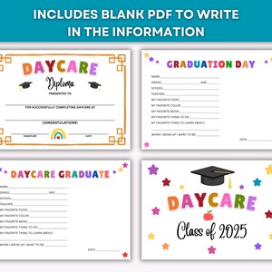 Editable Daycare Graduation Certificate Template: Canva Printable ...